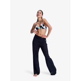 Strandhose Roxy "ALONG THE SUNSET", Damen, Gr. L (40), N-Gr, anthrazit, Web, Obermaterial: 100% Viskose, unifarben, weit lang, Hosen Strandhose, weite Passform, f&uuml;r Strand und Sport, sportlicher Stil
