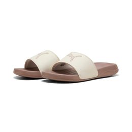 Badesandale Puma "POPCAT 20 TOPCAT", Damen, Gr. 43, frosted ivory, sandstone, Synthetik, Schuhe, f&uuml;r Wasser, mit leicht profilierter Synthetik-Laufsohle