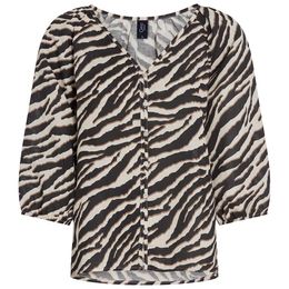 Gina Damen Leinen-Bluse mit Knopfleiste