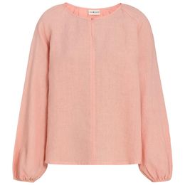 Gina Damen Leinen-Bluse unifarben