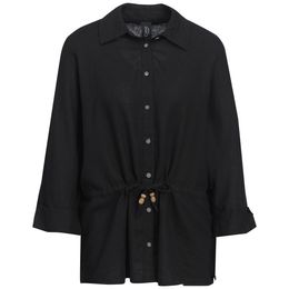 Gina Damen Leinen-Bluse mit Knopfleiste