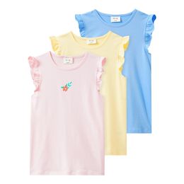 Yigga 3 M&auml;dchen T-Shirts mit Fl&uuml;gel&auml;rmeln