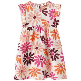 Topolino M&auml;dchen Leinen-Kleid mit Allover-Muster
