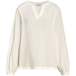 Gina Damen Musselin-Bluse in Unifarben