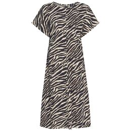 Gina Damen Leinen-Kleid mit kurzen &Auml;rmeln