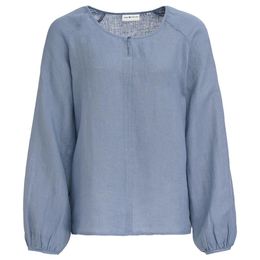 Gina Damen Leinen-Bluse unifarben