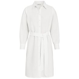 Gina Damen Leinen-Hemdkleid mit Bindeband