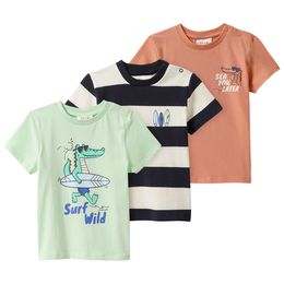 Topomini 3 Baby T-Shirts in verschiedenen Dessins