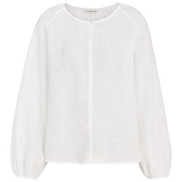 Gina Damen Leinen-Bluse unifarben
