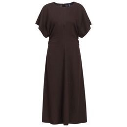Gina Damen Leinen-Kleid mit kurzen &Auml;rmeln