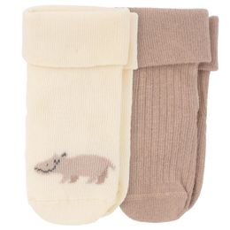 Topomini 2 Paar Newborn Socken mit Bio-Baumwolle