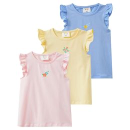 Topomini 3 Baby T-Shirts mit Fl&uuml;gel&auml;rmeln