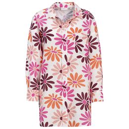 Gina Damen Leinen-Bluse mit Blumen-Print