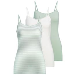 Gina Benotti 3 Damen Unterhemden mit Spitze