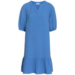 Gina Damen Musselin-Kleid in Unifarben