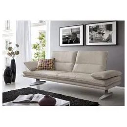 2,5-Sitzer W.Schillig "broadway Designsofa mit hohem Sitzkomfort", braun (sesame s22), B:236cm H:94cm T:96cm, Flachgewebe S22 (100% Polyester), Sofas, Sitztiefenverstellung, Kopfteil- & Seitenteilverstellung, Breite 236cm