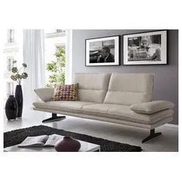 2,5-Sitzer W.Schillig "broadway, Designsofa mit tollem Sitzkomfort", braun (sesame s22), B:236cm H:94cm T:96cm, Flachgewebe S22 (100% Polyester), Sofas, Sitztiefenverstellung, Kopfteil- & Seitenteilverstellung, Breite 216cm