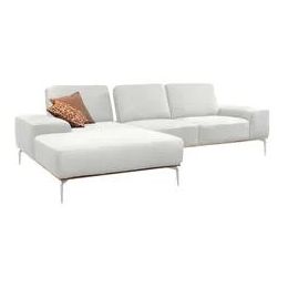 Ecksofa W.Schillig "run, Designsofa mit tollem Sitzkomfort, L-Form", wei&szlig; (wei&szlig; z73), B:279cm H:88cm T:178cm, Longlife Xtra-Leder Z73: Naturwalkleder der Luxusklasse aus den erlesensten Rohh&auml;uten. Hautst&auml;rke 1, 1 &ndash; 1, 3 mm;ROHLEDER Jacquard-Flachgewebe Q2 W60 (63% Polyester, 37% Polyacryl);ROHLEDER Chenille-Flachgewebe Q2 W77 (68% Polyacryl, 32% Polyester);Stoff S37 (100% Polyester), Sofas, Ecksof