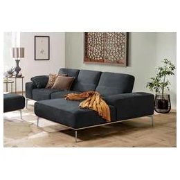 Ecksofa W.Schillig "run, Designsofa mit tollem Sitzkomfort, L-Form", schwarz (nachtschwarz z73), B:279cm H:88cm T:178cm, Longlife Xtra-Leder Z73: Naturwalkleder der Luxusklasse aus den erlesensten Rohh&auml;uten. Hautst&auml;rke 1, 1 &ndash; 1, 3 mm;ROHLEDER Jacquard-Flachgewebe Q2 W60 (63% Polyester, 37% Polyacryl);ROHLEDER Chenille-Flachgewebe Q2 W77 (68% Polyacryl, 32% Polyester);Stoff S37 (100% Polyester), So