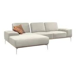 Ecksofa W.Schillig "run, Designsofa mit tollem Sitzkomfort, L-Form", wei&szlig; (cream wei&szlig; z73), B:279cm H:88cm T:178cm, Longlife Xtra-Leder Z73: Naturwalkleder der Luxusklasse aus den erlesensten Rohh&auml;uten. Hautst&auml;rke 1, 1 &ndash; 1, 3 mm;ROHLEDER Jacquard-Flachgewebe Q2 W60 (63% Polyester, 37% Polyacryl);ROHLEDER Chenille-Flachgewebe Q2 W77 (68% Polyacryl, 32% Polyester);Stoff S37 (100% Polyester), Sofas, 