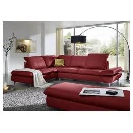 Ecksofa W.Schillig "Taoo, elegant und zeitlos, bequem, L-Form, Breite 296cm", braun (macchiato z73), B:296cm H:84cm T:242cm, Longlife Xtra-Leder Z73: Naturwalkleder der Luxusklasse aus den erlesensten Rohh&auml;uten. Hautst&auml;rke 1, 1 &ndash; 1, 3 mm, Sofas, Ecksofa, mit Sitziefenverstellung & Kopfteilverstellung