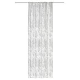 Vorhang Home Wohnideen "TAFITI" Gr. 1, silber (silberfarben), B:140cm H:245cm, Polyester, Gardinen, HxB: 245x140, Dekotsoff Jacquardgemustert
