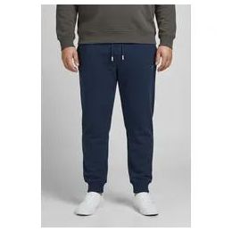 Jack & Jones PlusSize Sweathose "JPSTGORDON COLLEGE SWEAT PANTS PLS", Damen, Gr. 44 (5XL), N-Gr, navy blazer, angeraute Sweatware, Obermaterial: 80% Baumwolle, 20% Polyester, JACK & JONES PLUSSIZE, unifarben, relaxed fit kn&ouml;chellang, Hosen Sweathose