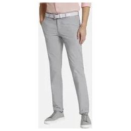 Chinos MEYER "Bonn", Herren, Gr. 28, Normalgr&ouml;&szlig;en, grau, 98% Baumwolle, 2% Elasthan, unifarben, regular fit lang, Hosen, Gewebtes Karo-Muster