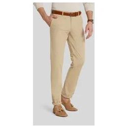 Chinos MEYER "Bonn", Herren, Gr. 50, Normalgr&ouml;&szlig;en, senf, 98% Baumwolle, 2% Elasthan, unifarben, regular fit lang, Hosen, Gewebtes Karo-Muster