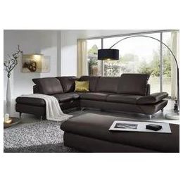 Ecksofa W.Schillig "Taoo, elegant und zeitlos, bequem, L-Form, Breite 296cm", wei&szlig; (wei&szlig; z73), B:296cm H:84cm T:242cm, Longlife Xtra-Leder Z73: Naturwalkleder der Luxusklasse aus den erlesensten Rohh&auml;uten. Hautst&auml;rke 1, 1 &ndash; 1, 3 mm, Sofas, Ecksofa, mit Sitziefenverstellung & Kopfteilverstellung