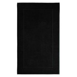 Aquanova Badematte London, Schwarz, Textil, rechteckig, 60x100 cm, f&uuml;r Fu&szlig;bodenheizung geeignet, rutschfest, Badtextilien, Badematten