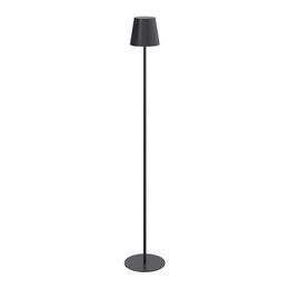 Novel Akku-Stehleuchte Lauderdale, Schwarz, Metall, Kunststoff, Uni,Uni, warmwei&szlig;, 130 cm, Touch-Schalter (on/off), einfach zu transportieren, Lampen & Leuchten, Innenbeleuchtung, Stehlampen