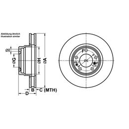 ATE Bremsensatz, Scheibenbremse ijf1418mi2 Vorderachse bel&uuml;ftet 316mm 28mm f&uuml;r BMW