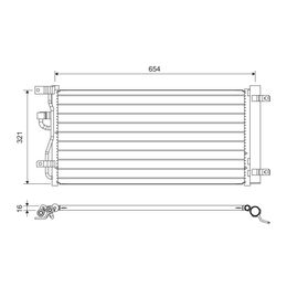 Valeo Kondensator, Klimaanlage 822702 f&uuml;r Opel CHEVROLET Vaughall