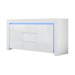 H&ouml;ffner Sideboard wei&szlig; Ma&szlig;e (cm): B: 140 H: 65 &raquo; H&ouml;ffner