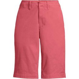 LANDS' END Chino-Bermudas, Damen,  Rot, Elasthan/Baumwoll-Mischung, by Lands' End