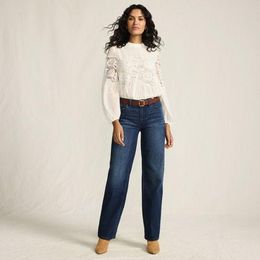 LANDS' END Soft Denim Relaxte Straight Fit Jeans Mid Waist, Damen,  Blau, Elasthan/Baumwoll-Mischung, by Lands' End