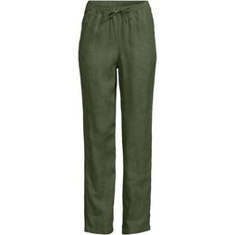 LANDS' END Relaxte Schlupfhose aus reinem Leinen, Damen,  Gr&uuml;n, Leinen, by Lands' End