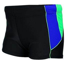 Badehose AQUARTI "Badehose Jungen Kurze Badehose mit Eins&auml;tzen Seitlich", Kinder, Gr. 158, N-Gr, blau (schwarz, blau, gr&uuml;n), Obermaterial: 80% Polyamid PA. 20% Elasthan EL., Badehosen Badehose