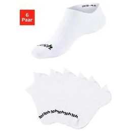 Sportsocken Bench., Damen, Gr. 39-42, wei&szlig; (6x wei&szlig;), Baumwollmischung, unifarben, elastisch, Socken Sportsocken, Sneakersocken verschwinden im Schuh