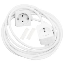 Verl&auml;ngerungskabel Schellenberg "3 m mit Zusatzsteckdose", wei&szlig;, 3cmcm, Kabel, geeignet f&uuml;r gew&ouml;hnliche Steckdosen im Innenbereich, wei&szlig;