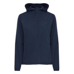 Softshelljacke North Bend "Softshelljacke NBLuana W W-PRO 8.000 mit wasserdichter Beschichtung", Damen, Gr. 42, blau (navy blazer), Obermaterial: 100% Polyester PES., regular fit normal, Jacken Softshelljacke