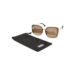 Sonnenbrille Urban Classics "Urban Classics Unisex Sunglasses December UC", Damen, gold, Sonnenbrillen Sonnenbrille