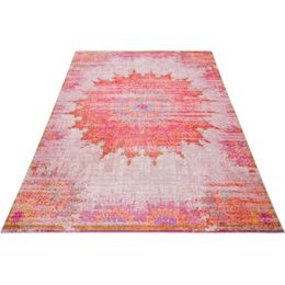Teppich Wecon Home "Sunkissed", bunt (multi), B:160cm H:6mm L:230cm, Kunstfaser, Teppiche, Teppich, Vintage Look, Flachgewebe, Wohnzimmer