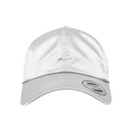 Flex Cap Flexfit "Flexfit Unisex Low Profile Satin Cap", Gr. onesize, wei&szlig; (silber), 100% Polyester, unifarben, Caps