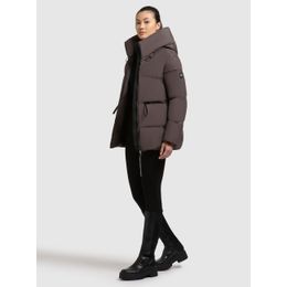 Steppjacke Khujo "ELLIS2", Damen, Gr. M, graphite grau, 100% Polyester, unifarben, regular fit, eingesetzt Rippb&uuml;ndchen mit Windstopper, Jacken Steppjacke