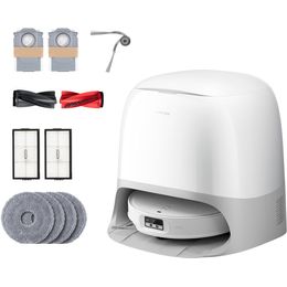 roborock Nass-Trocken-Saugroboter "Qrevo Curv 2 Pro mit Wischfunktion", wei&szlig;, B:35cm H:7,98cm T:35cm, Saugroboter, FlexiArm Design Seitenb&uuml;rste, DuoDivide B&uuml;rste, autom. Moppreinigung.