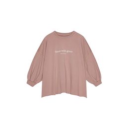 Strickpullover MOSHI MOSHI MIND "moshi moshi mind Sweater mantra", Damen, Gr. M/L, vintage rose, Obermaterial: 100% Baumwolle, Pullover Strickpullover