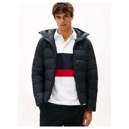 Steppjacke Tommy Hilfiger "MID WEIGHT HOODED JACKET", Herren, Gr. XXL, desert sky, Web, Obermaterial: 100% Polyamid, unifarben, regular fit normal, Rundhals, eingesetzt gerader Abschluss, Jacken Steppjacke, Winterjacke, &Uuml;bergangsjacke