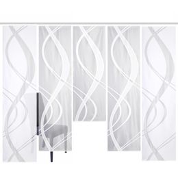 Schiebegardine Home Wohnideen "TIBASI", wei&szlig;, B:57cm H:245cm, Wirkware, Obermaterial: 100% Polyester, Gardinen, halbtransparent